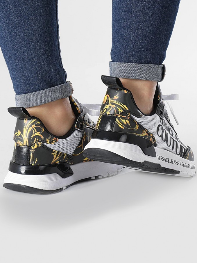 Sapatilha Mulher Dynamic Dis.21 Versace Branco - 72VA3SA3.1 - Mellmak