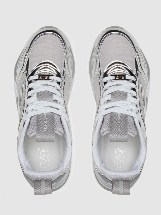 Sapatilha Mulher Ea7 Emporio Armani Prata - X8X070XK298.51 - Mellmak