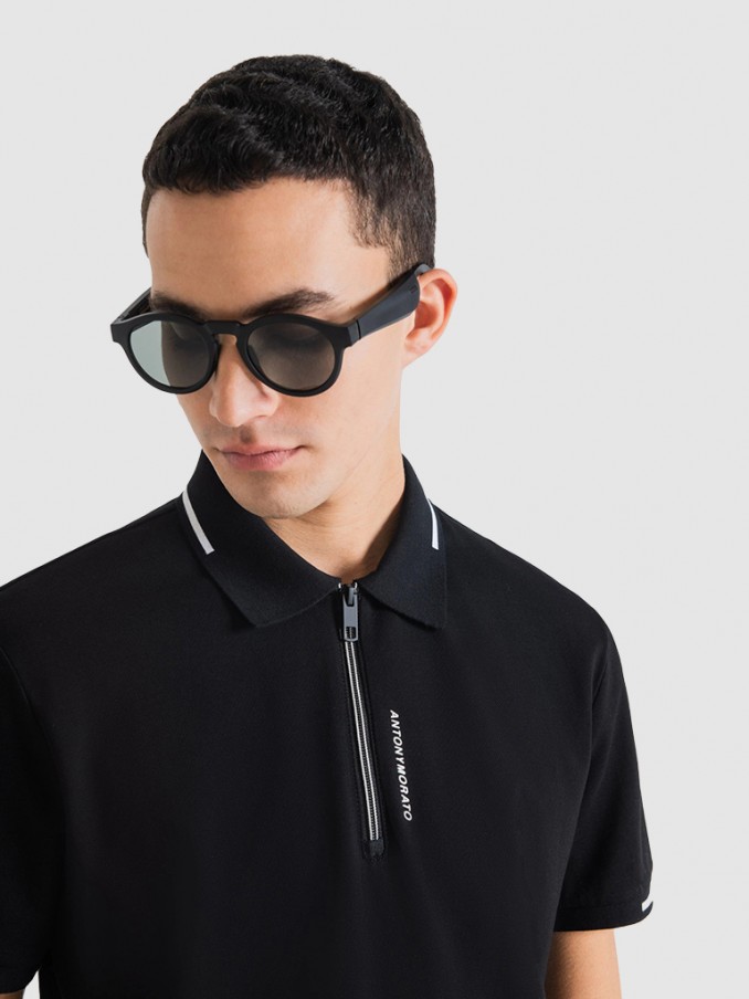 Polo Hombre Antony Morato Negro - MMKS02224FA100083.2 - Mellmak