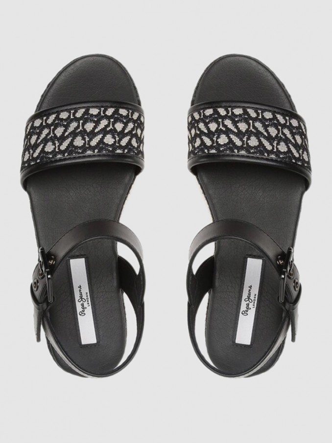 Sandals Woman Pepe Jeans London Black - PLS90594.2 - Mellmak