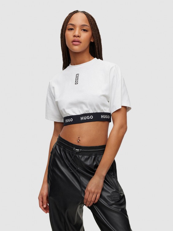 Hugo boss white t shirt women's store
