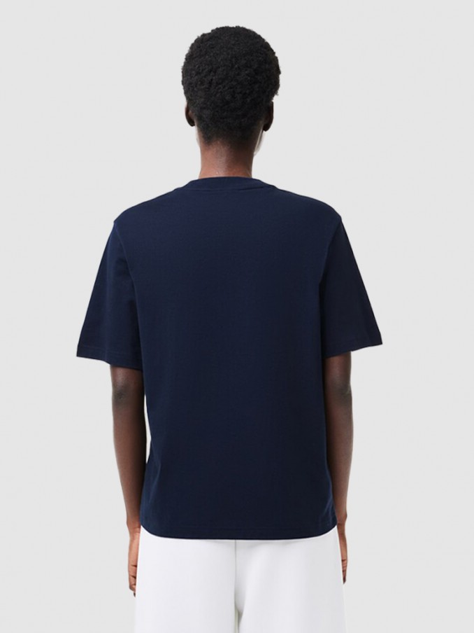 T-Shirt Woman Navy Blue Lacoste - Tf7215 - TF7215.38 | Mellmak
