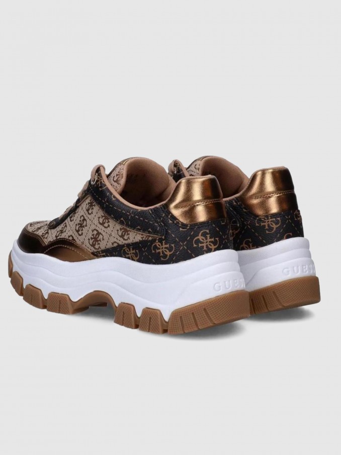 Sapatilhas Mulher Guess Castanho - FLTBERLEL12.14 - Mellmak