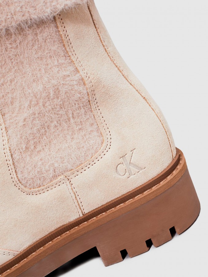 Botas Mulher Calvin Klein Creme - YW0YW01600.124 - Mellmak